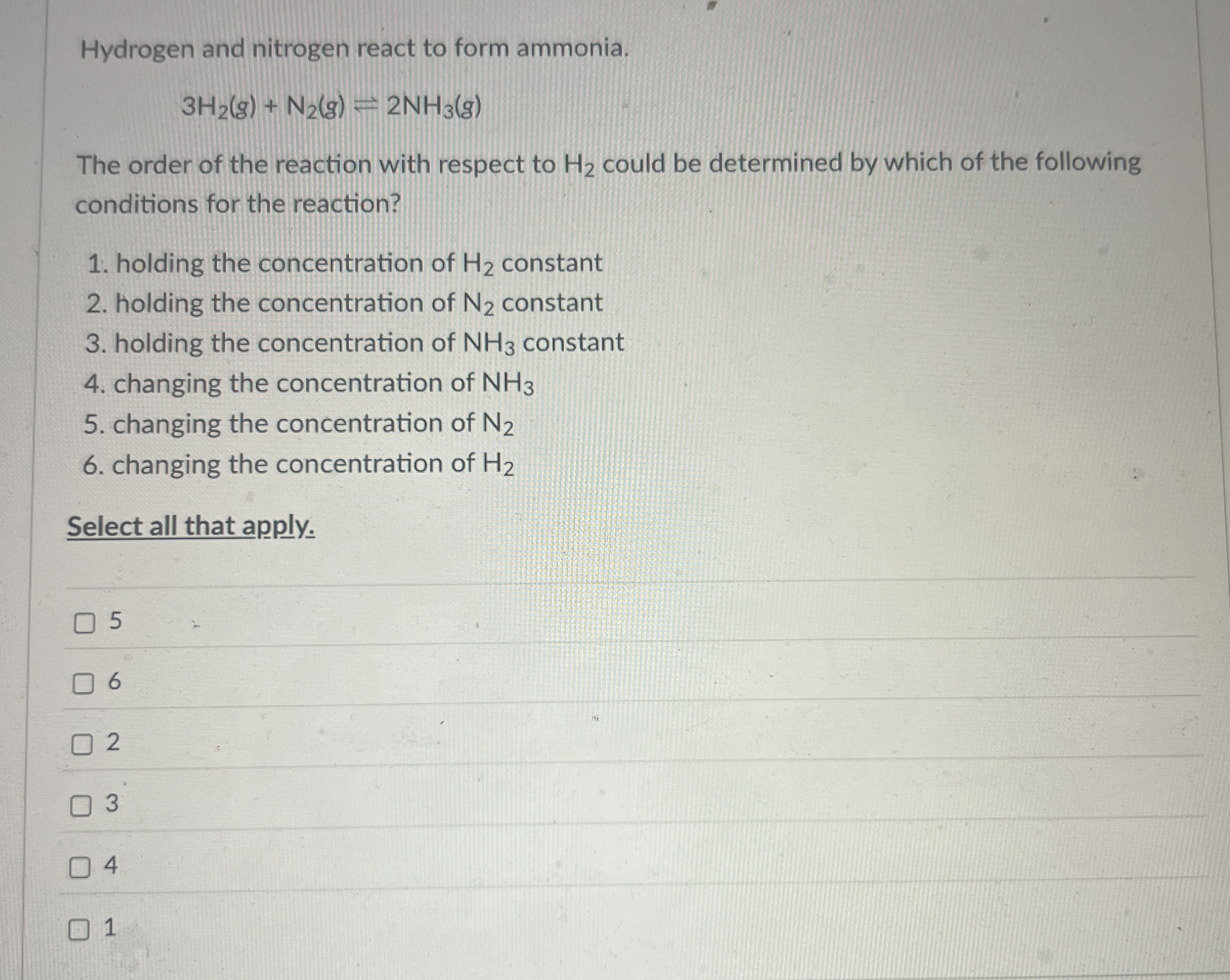 Solved Hydrogen and nitrogen react to form | Chegg.com