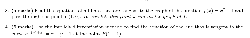 Solved (5 marks) Find the equations of all lines that are | Chegg.com Solved (5 marks) Find the equations of all lines that are | Chegg.com