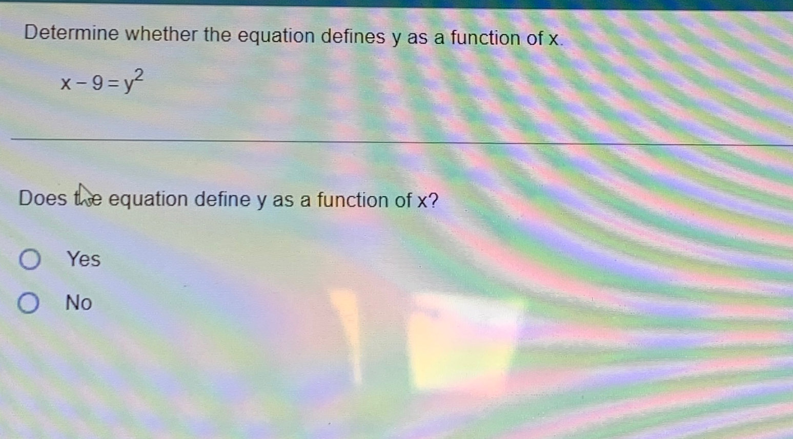 Solved Determine Whether The Equation Defines Y ﻿as A