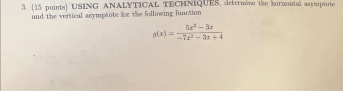 Solved 3. (15 points) USING ANALYTICAL TECHNIQUES, determine | Chegg.com