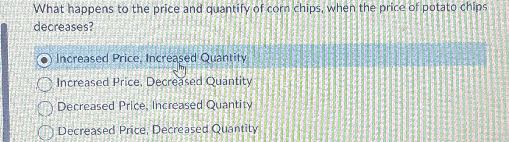 Solved What happens to the price and quantify of corn chips, | Chegg.com