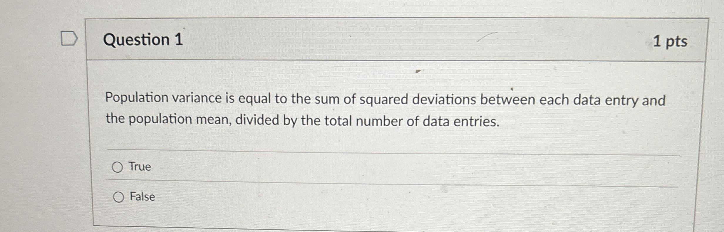 Solved How to solve Question 1Population variance is equal | Chegg.com