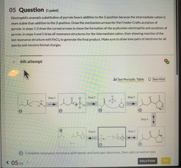 Solved 05 Question (1 point) Electrophilic aromatic | Chegg.com