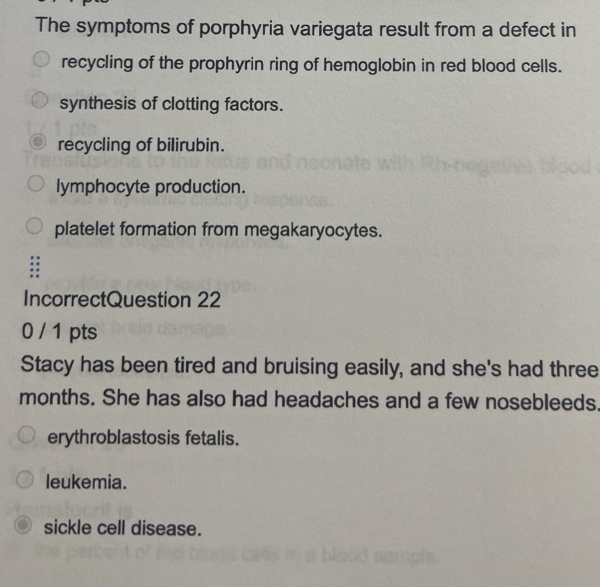 Solved The symptoms of porphyria variegata result from a | Chegg.com