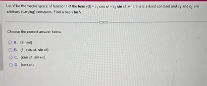 Solved Let V ﻿be the vector space of functions of the form | Chegg.com