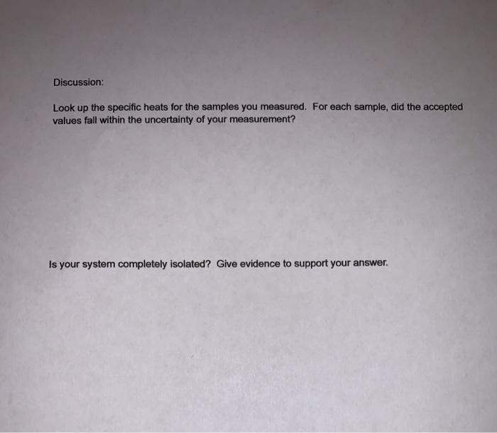 Solved Calorimetry Objective: In this experiment, we use | Chegg.com