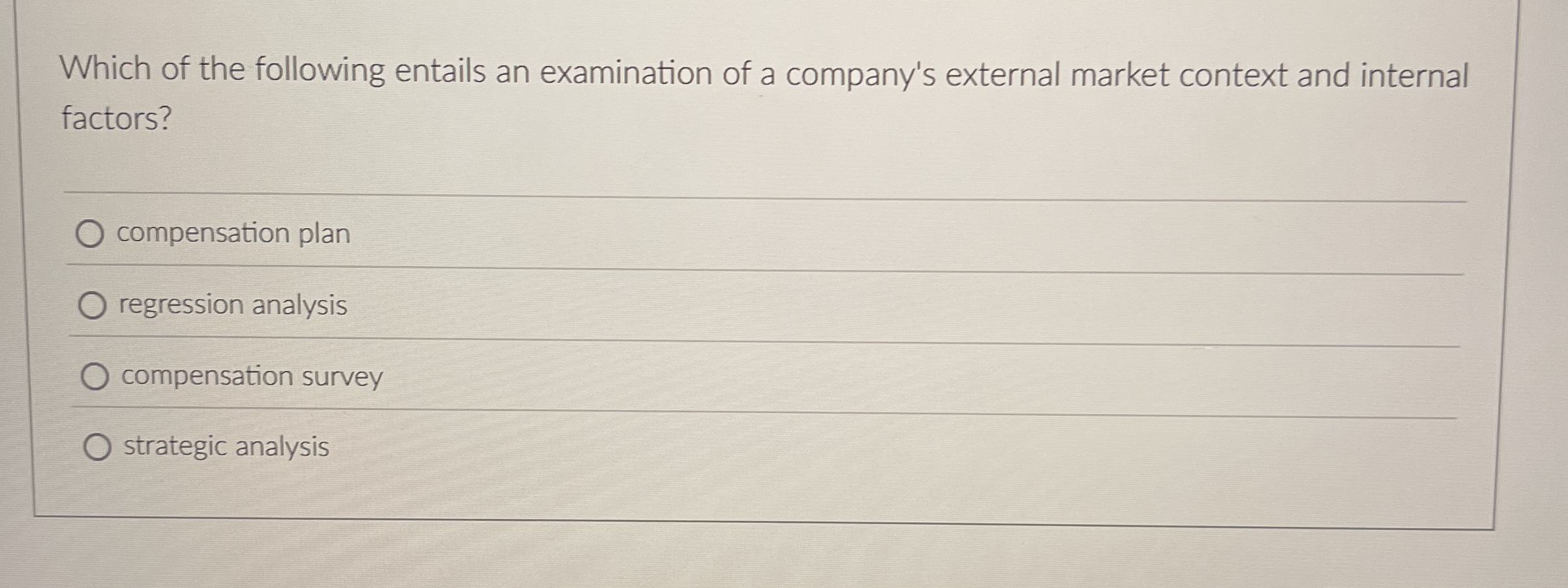 Solved Which of the following entails an examination of a | Chegg.com