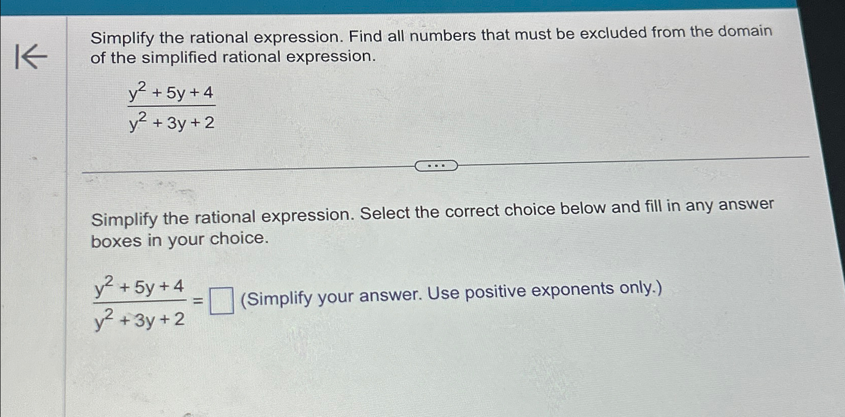 Simplify the rational expression. Find all numbers | Chegg.com