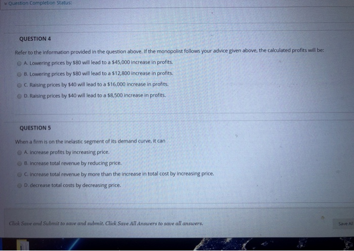 Solved Question Completion Status: QUESTION 4 Refer to the | Chegg.com