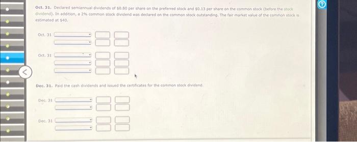Solved Seliected sividend transackions, stock spit Seiected | Chegg.com