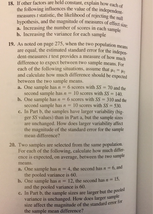 Solved 18. If other factors are held constant, explain how | Chegg.com