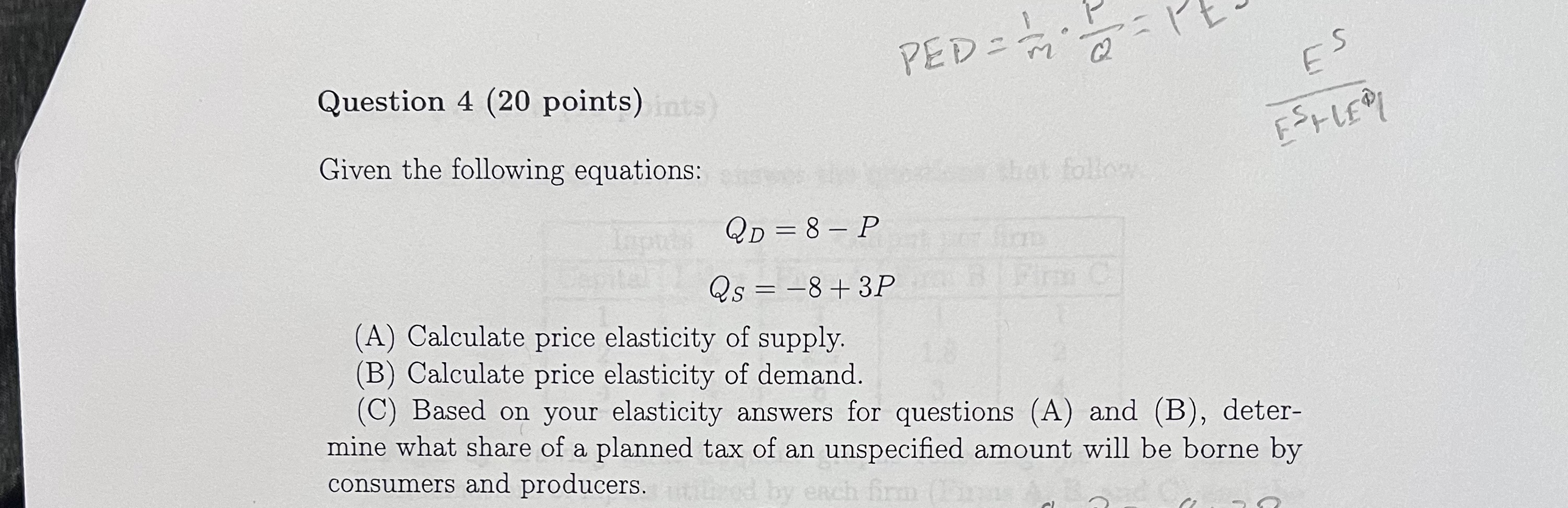 Solved Question 4 (20 ﻿points)Given the following | Chegg.com