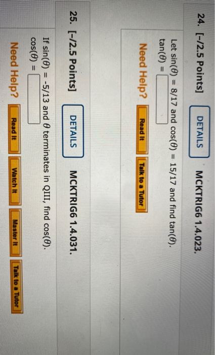 Solved 24. [-12.5 Points] DETAILS MCKTRIG6 1.4.023. Let | Chegg.com