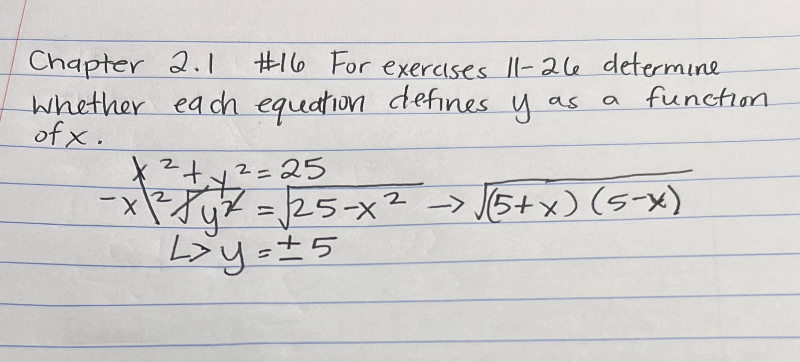 Solved Chapter 2.1 ﻿#16 ﻿For exercises 11-26 ﻿determine | Chegg.com