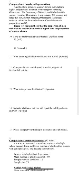 Solved Computational exercise with proportions A polling | Chegg.com