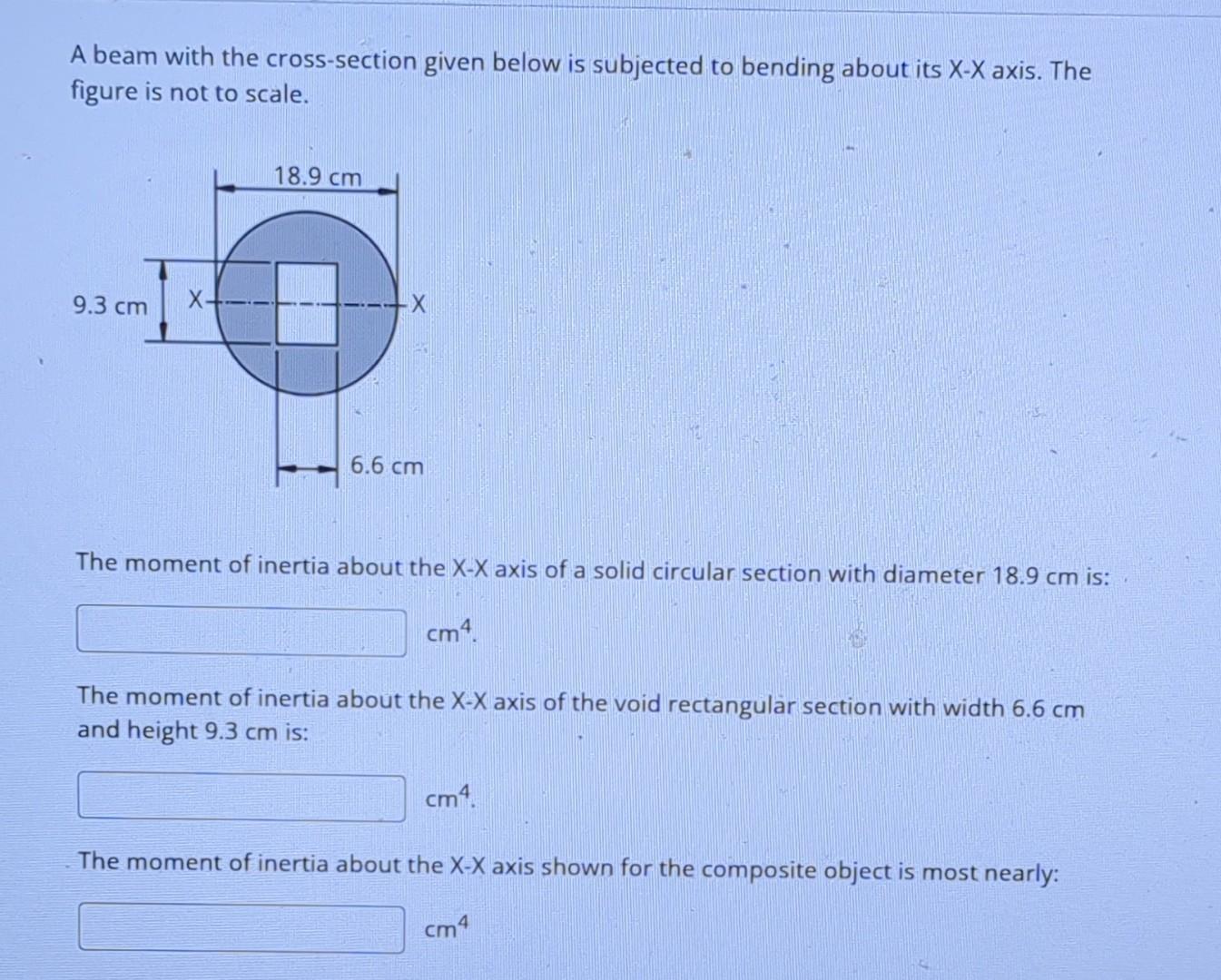 Solved A beam with the cross-section given below is | Chegg.com