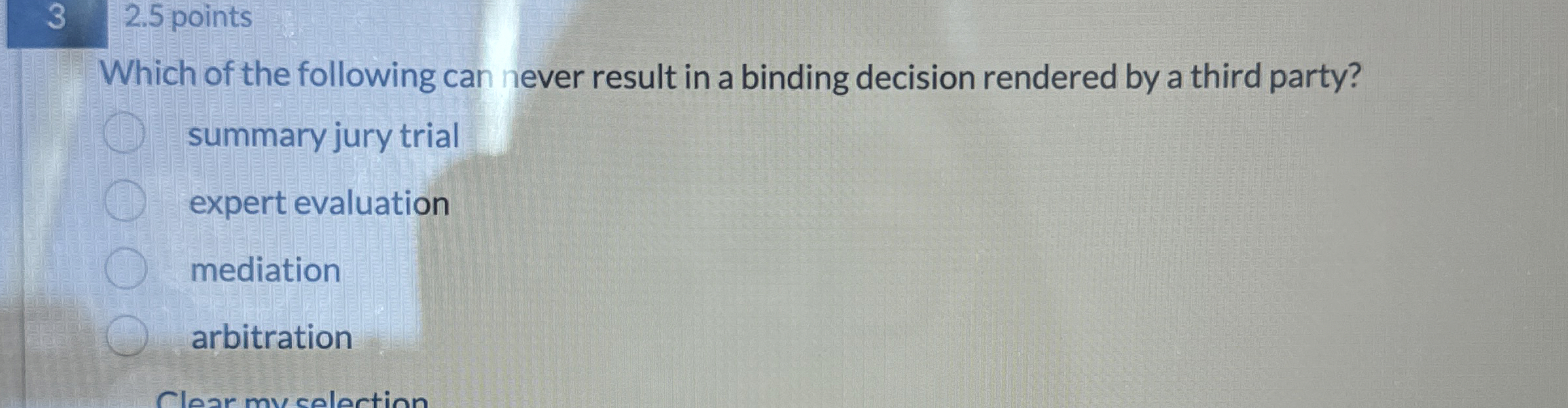 Solved 32.5 ﻿pointsWhich of the following can never result | Chegg.com