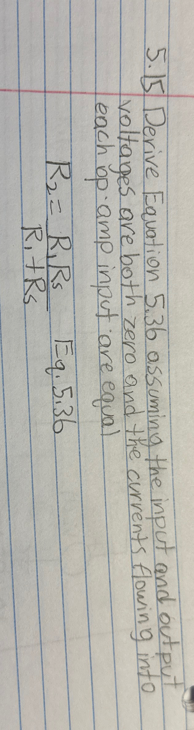 Solved 5.15 ﻿Derive Equation 5.36 ﻿a.ssuming the input and | Chegg.com