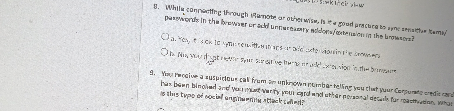 Solved While connecting through iRemote or otherwise, is it | Chegg.com