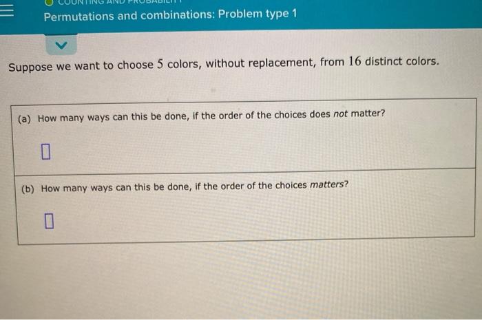 Solved Permutations and combinations: Problem type 1 Suppose | Chegg.com
