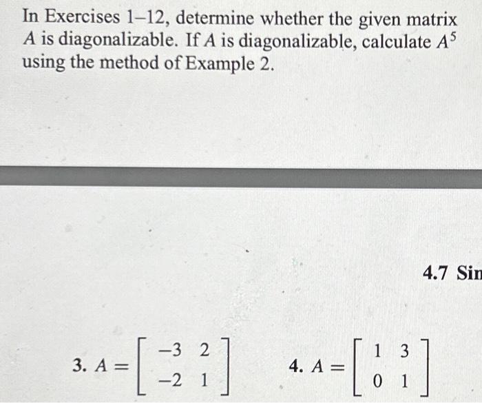 Solved In Exercises 1-12, determine whether the given matrix | Chegg.com