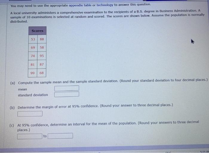 Solved You may need to use the appropriate appendix table or | Chegg.com