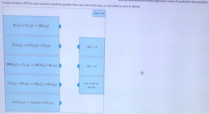 Solved Predict whether S for each reaction would be greater | Chegg.com