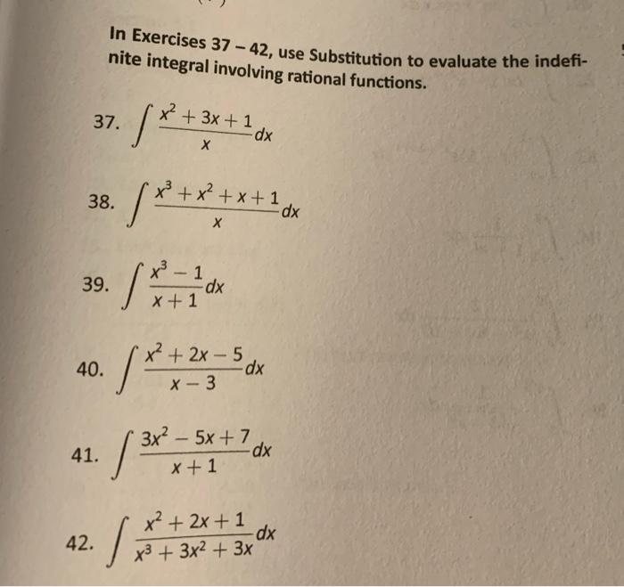 Solved In Exercises 37−42, use Substitution to evaluate the | Chegg.com