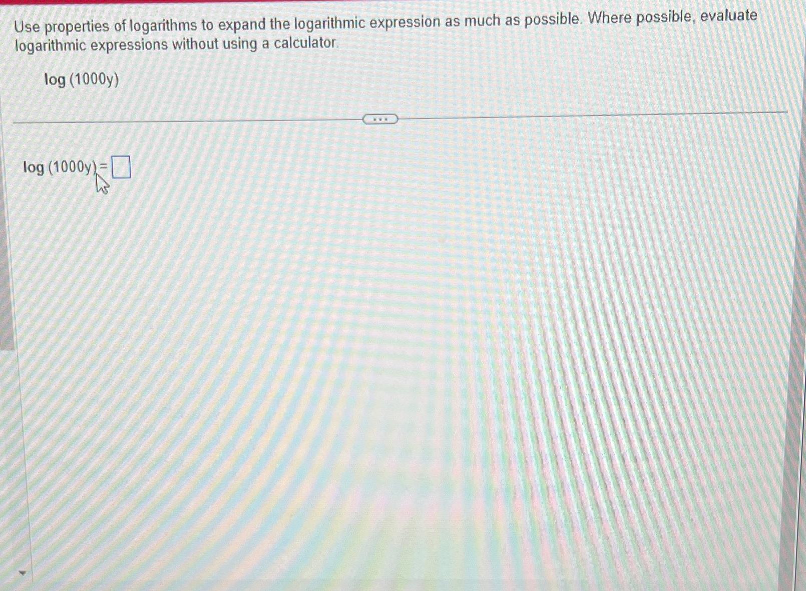 Solved Use properties of logarithms to expand the | Chegg.com