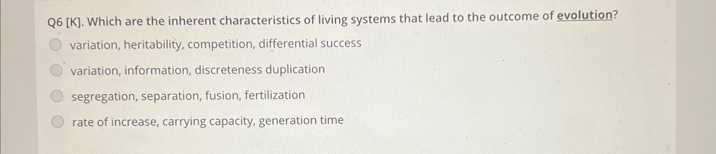 Solved Q6 [K]. ﻿Which are the inherent characteristics of | Chegg.com