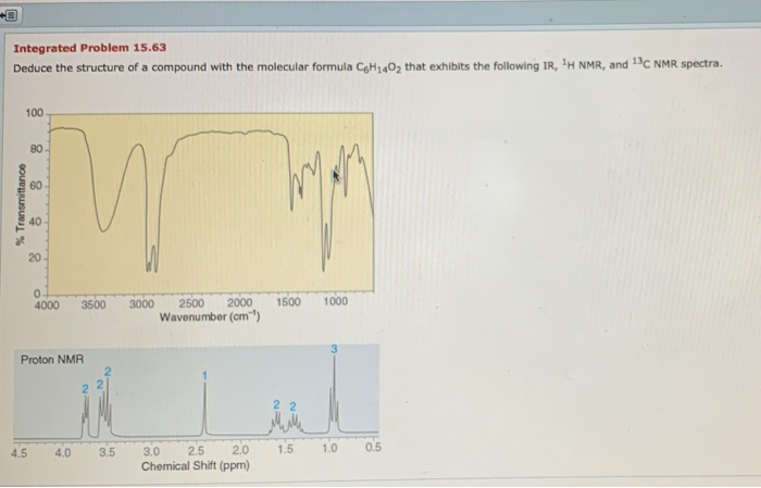 Solved Integrated Problem 15.63 Deduce the structure of a | Chegg.com