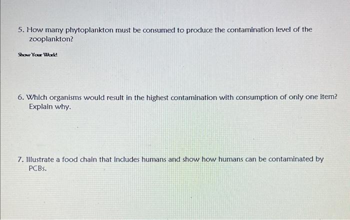 Solved Biomagnification BACKGROUND. Toxic chemicals are | Chegg.com