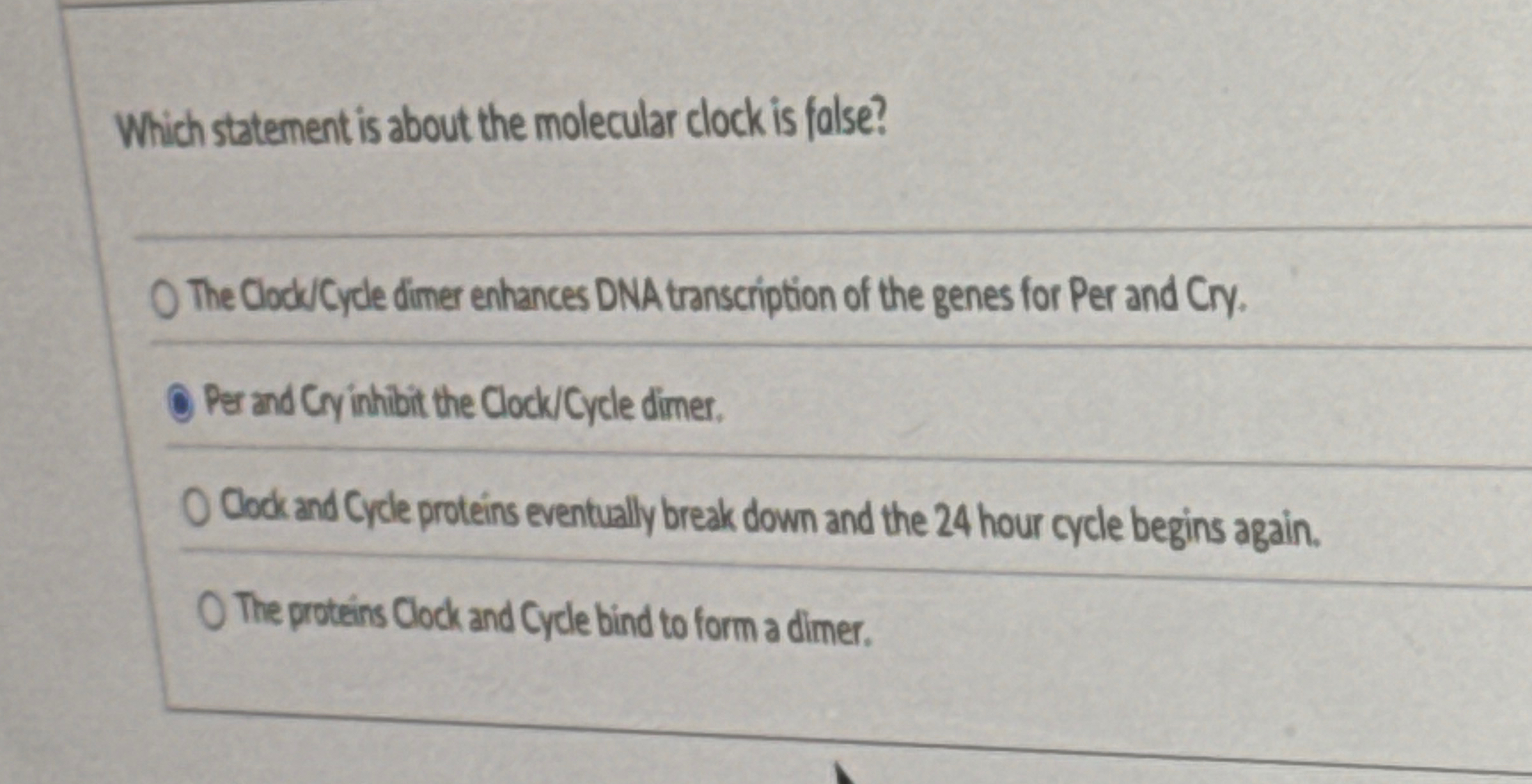 Solved Which statement is about the molecular clock is | Chegg.com