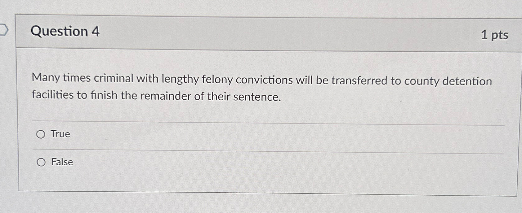 Solved Question 41ptsMany times criminal with lengthy felony | Chegg.com