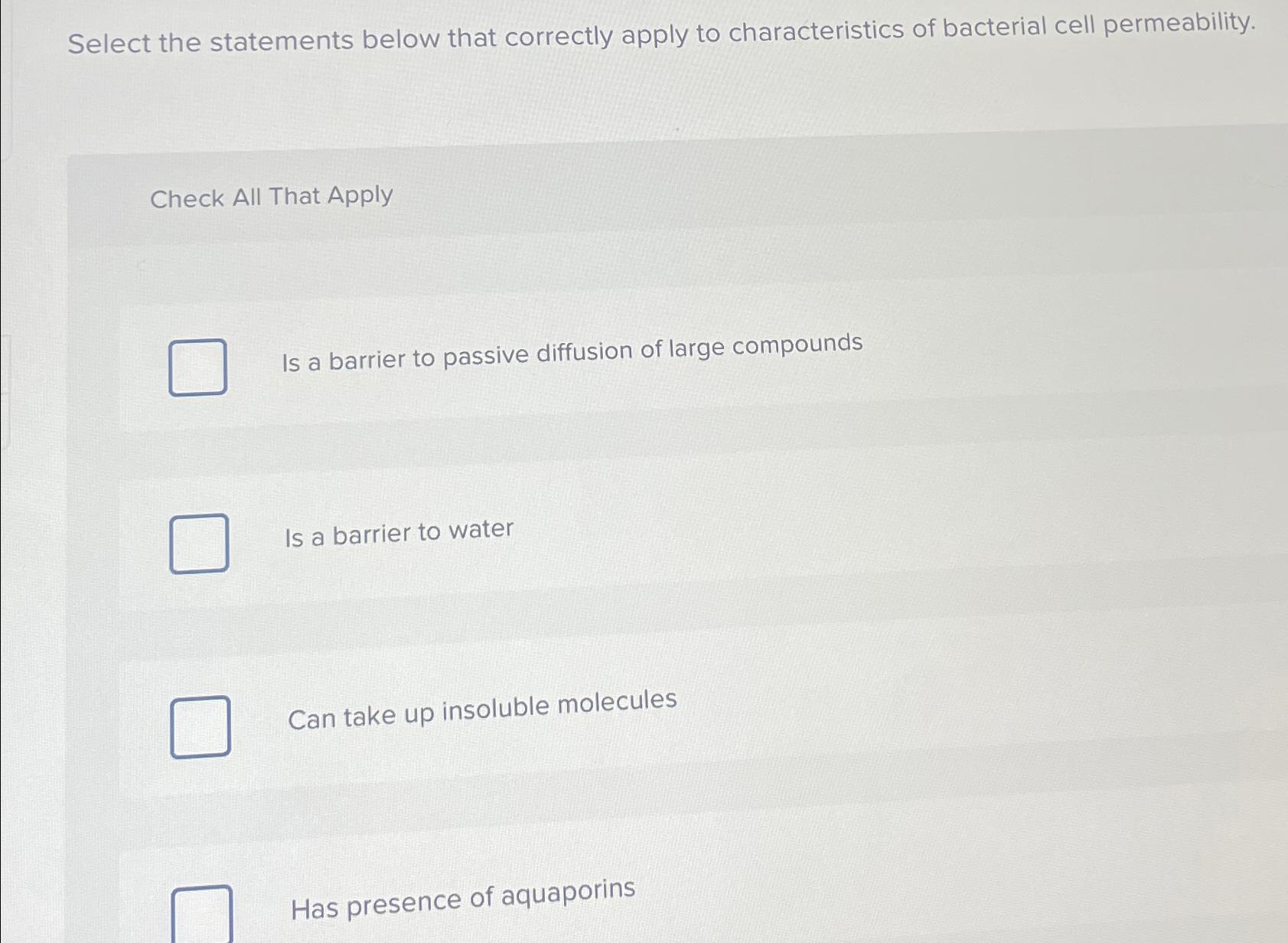 Solved Select the statements below that correctly apply to | Chegg.com