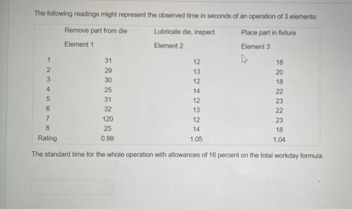 Solved The following readings might represent the observed | Chegg.com