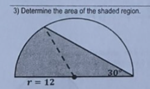 Solved Determine the area of the shaded region. | Chegg.com