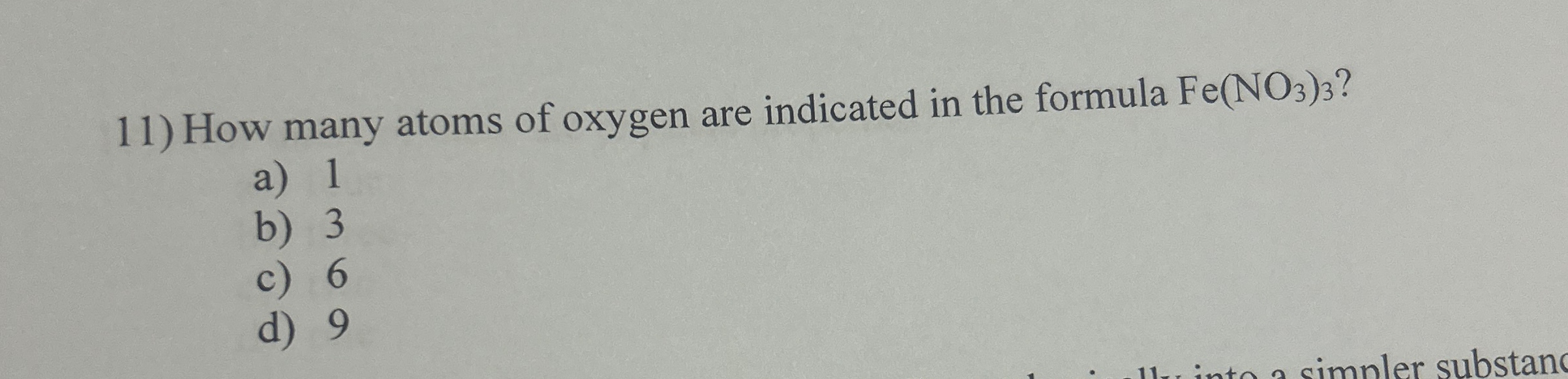 Solved How many atoms of oxygen are indicated in the formula | Chegg.com