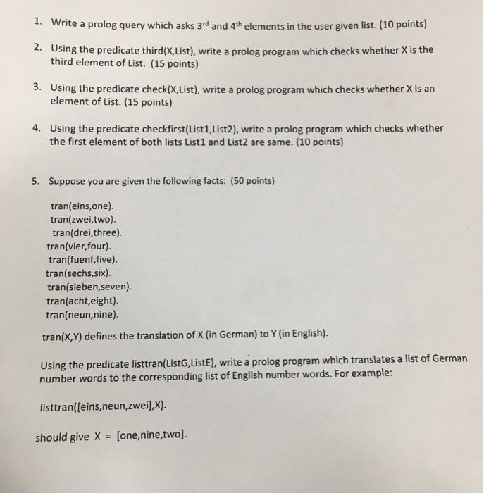 Solved 1 Write A Prolog Query Which Asks 3rd And 4th 