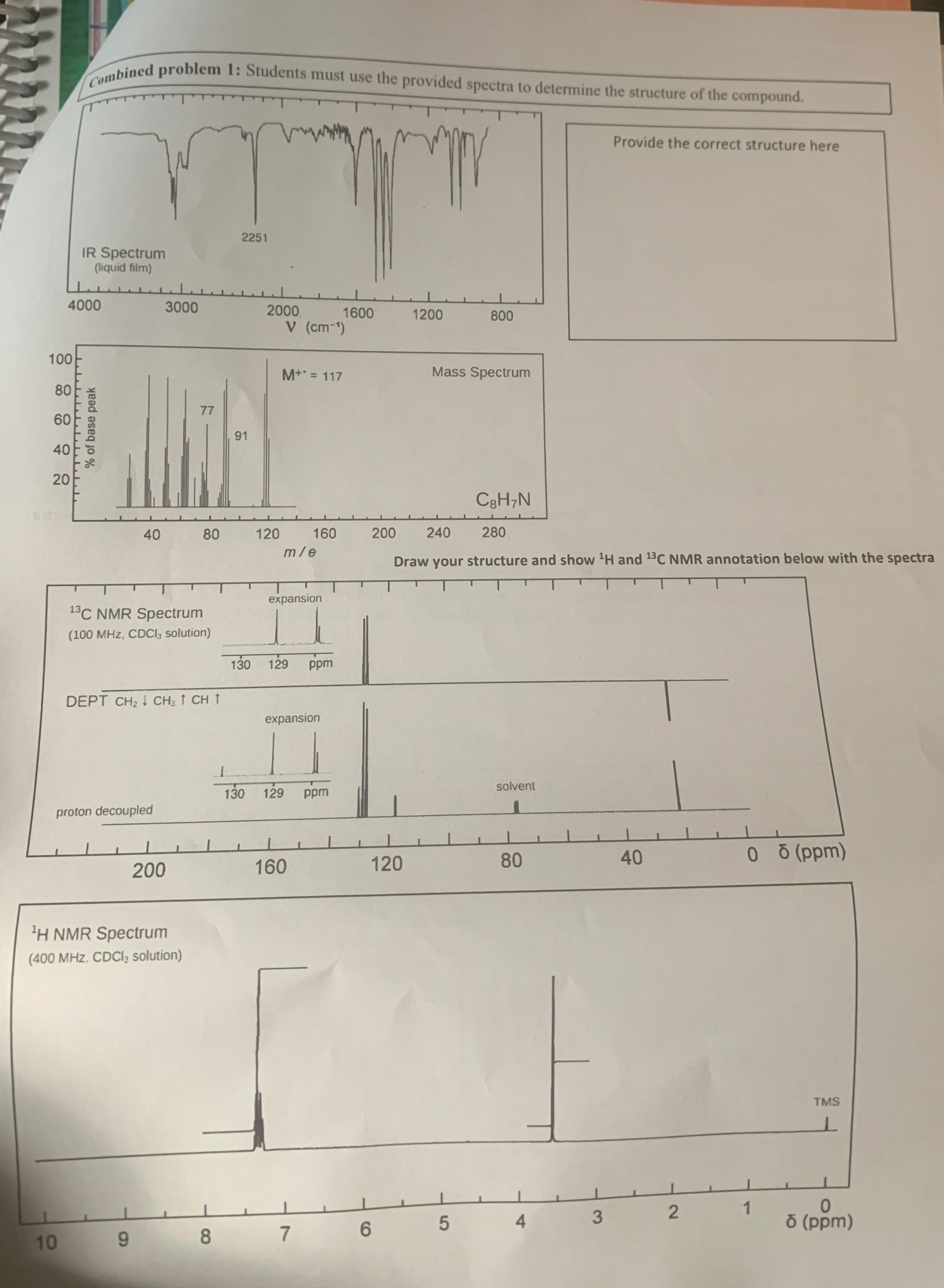 Solved Combined problem 1: Students must use the provided | Chegg.com