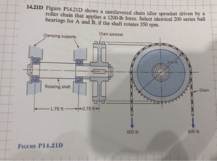 Solved 14.21D Figure P14.21D shows a cantilevered chain | Chegg.com
