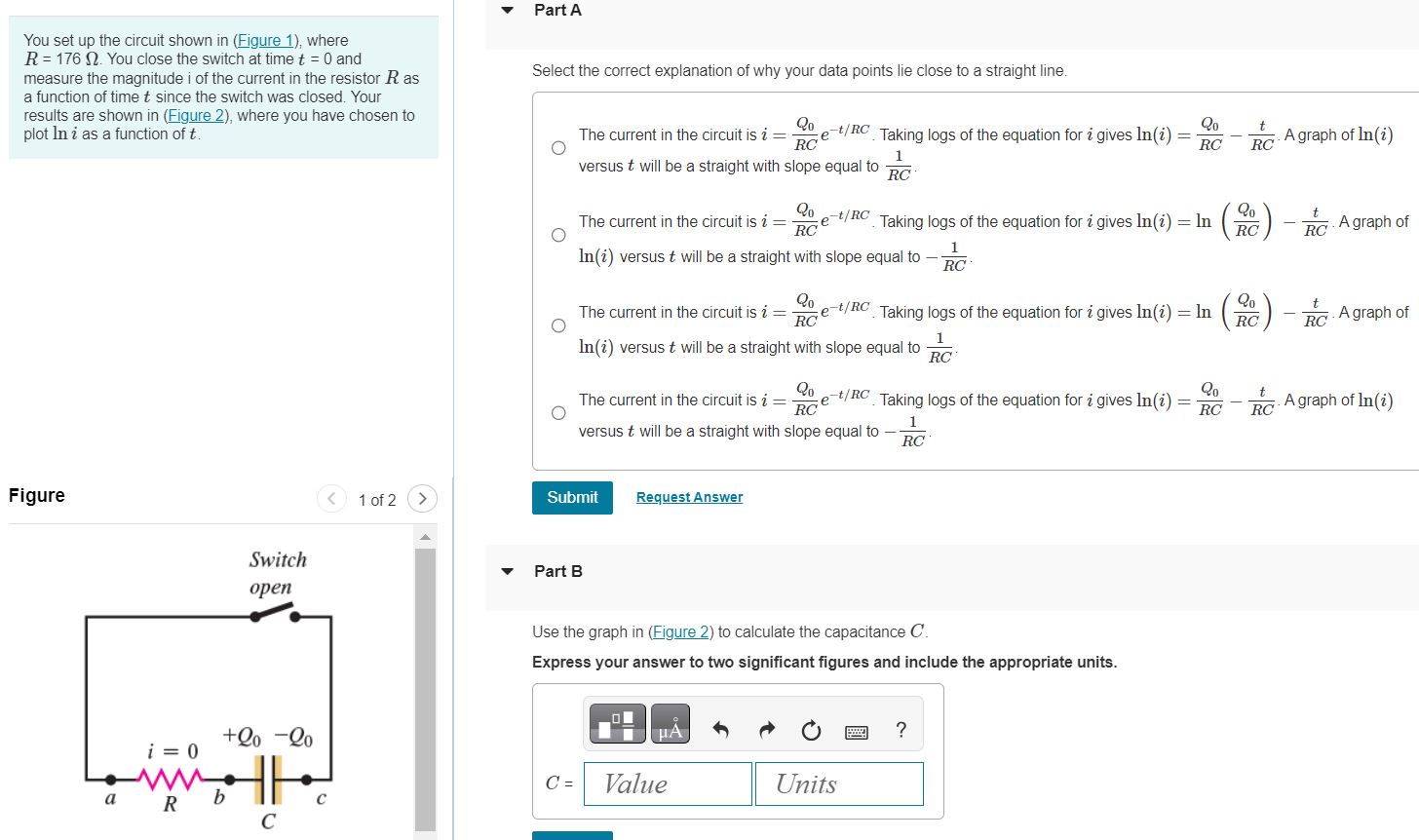 Solved You set up the circuit shown in (Figure 1), | Chegg.com