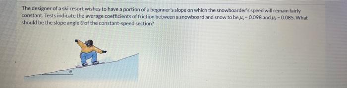 Solved The designer of a ski resort wishes to have a portion | Chegg.com
