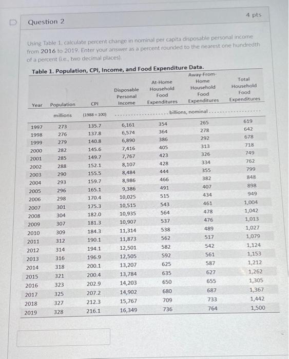 Solved Using Fable 1. calculate per capita real (1988 - 100) | Chegg.com