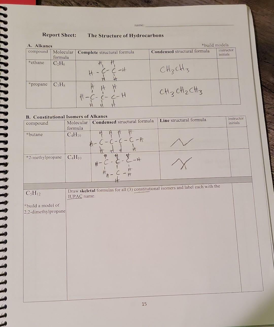 Solved C5H12 Draw skeletal formulas for all (3) | Chegg.com