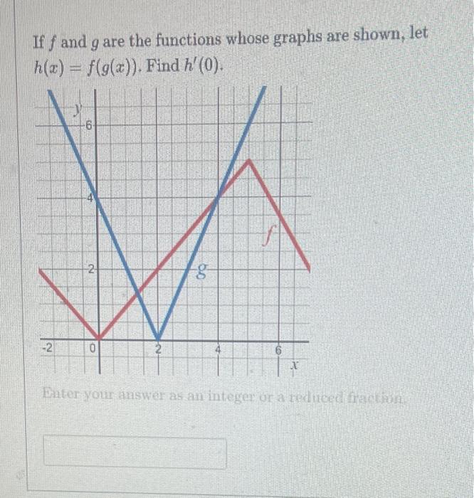 Solved If f and g are the functions whose graphs are shown, | Chegg.com