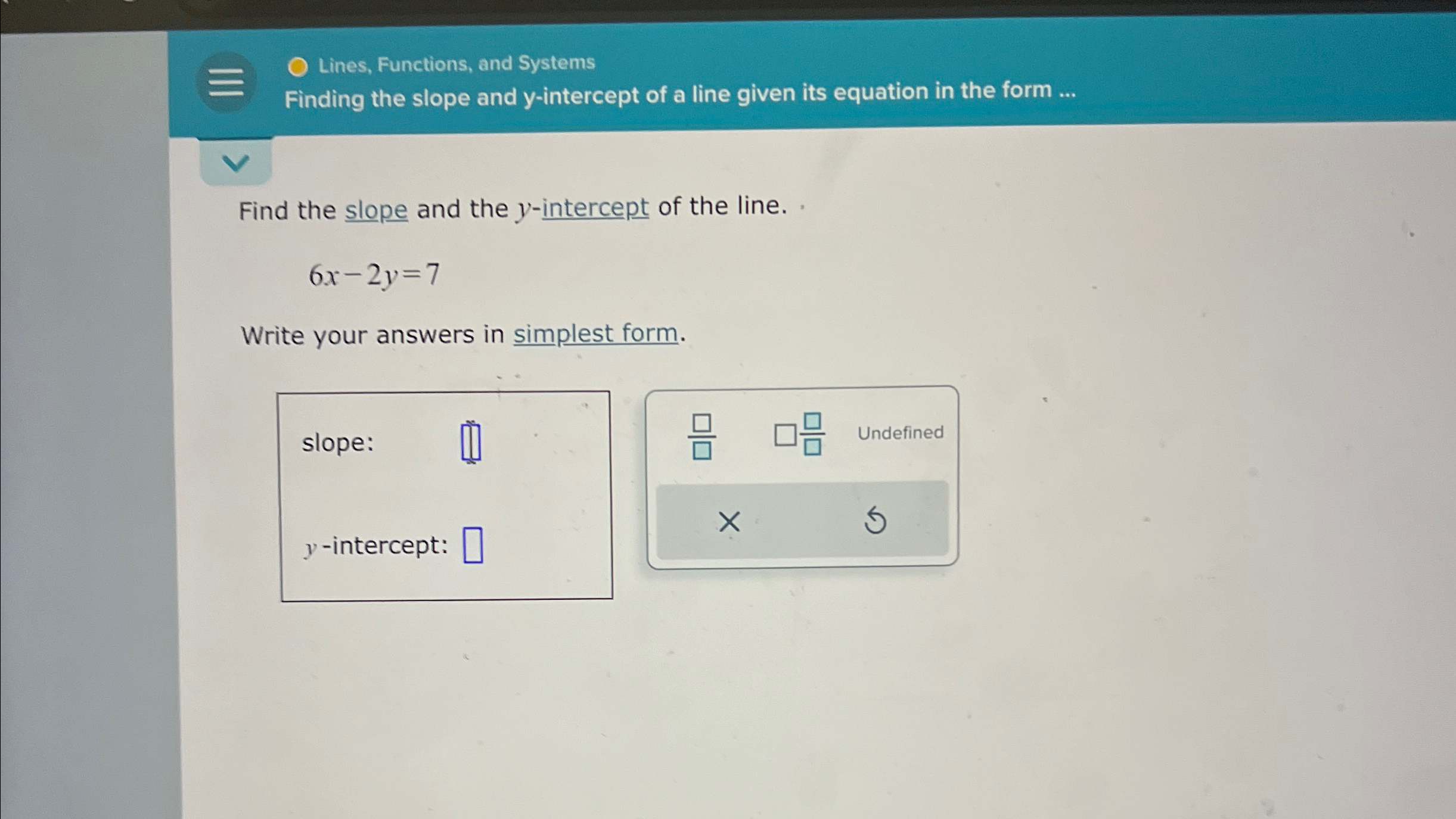 Solved Lines, Functions, and SystemsFinding the slope and | Chegg.com