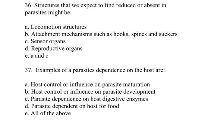 Solved 43. Tapeworm tegument has structures analogous to the | Chegg.com