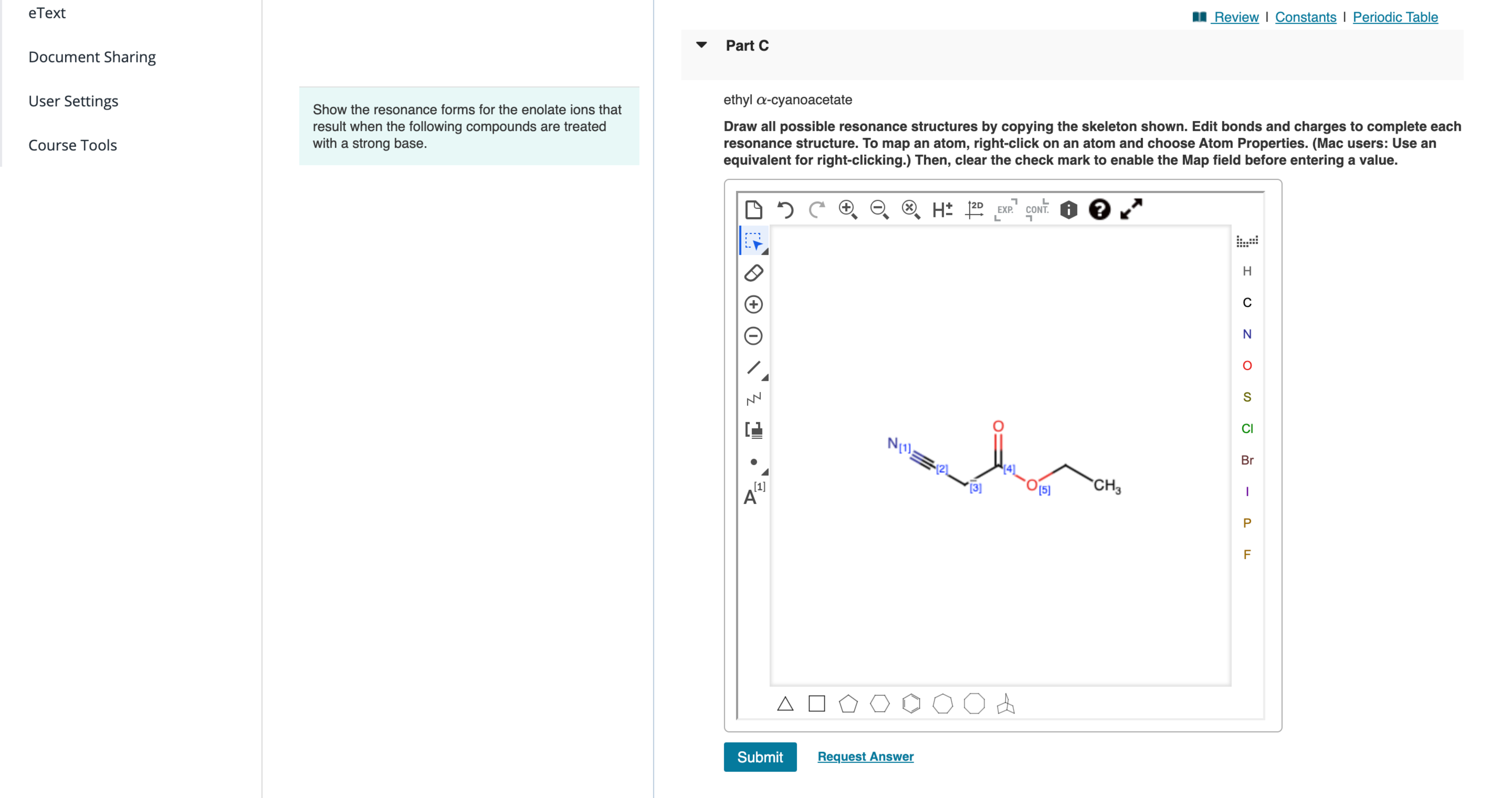 Solved Document SharingPart CShow the resonance forms for | Chegg.com