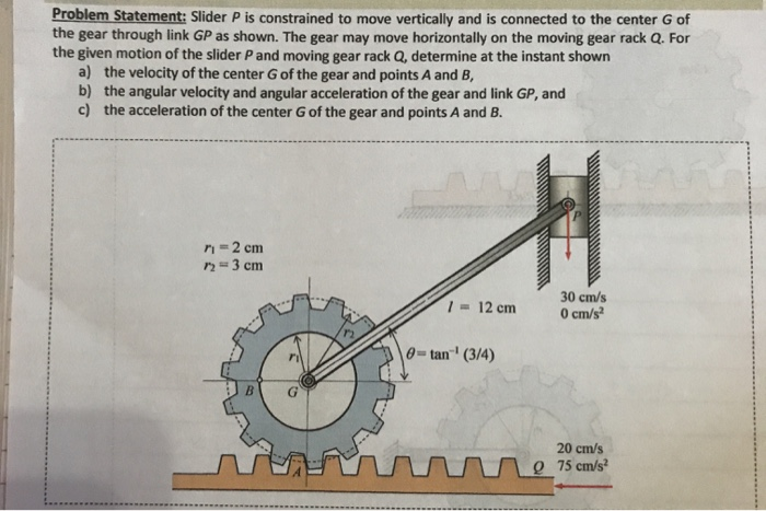 Solved Problem Statement: Slider P is constrained to move | Chegg.com